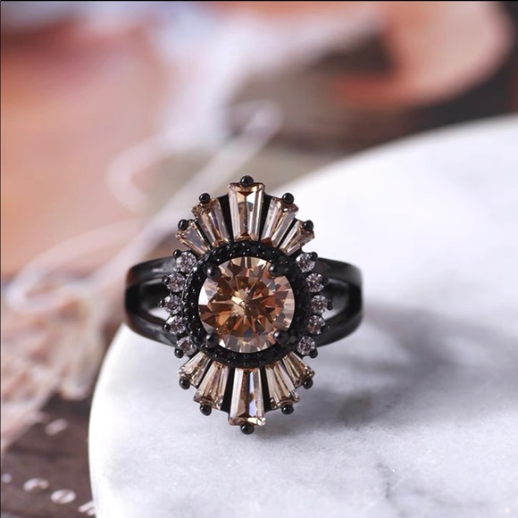 henri bendel | Jewelry | Henri Bendel Vintage Black Tone Brown Crystals ...